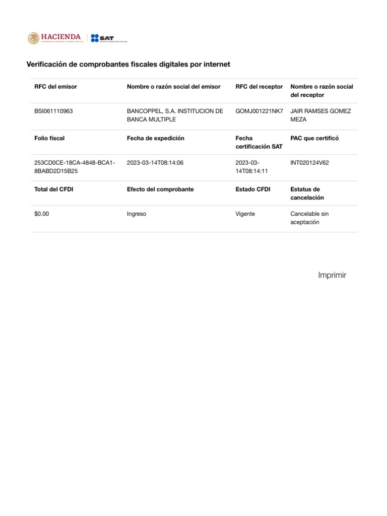 Verificación de Comprobantes Fiscales Digitales Por Internet | PDF