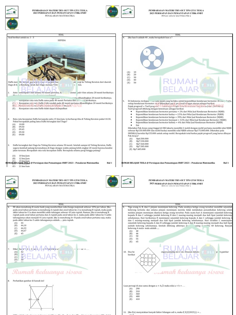 Soal Gt11 To Tps '23 Penmat | PDF