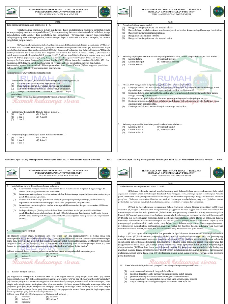 Soal Gt11 To Tps '23 PBM | PDF