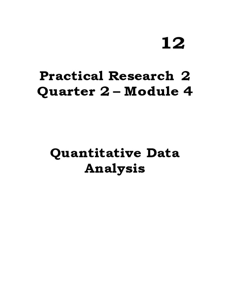 Module 4 Research 2 2nd Quarter Quantitative Data Analysis | PDF | Data Analysis | Career & Growth