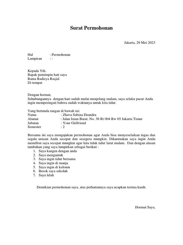 Surat Permohonan | PDF