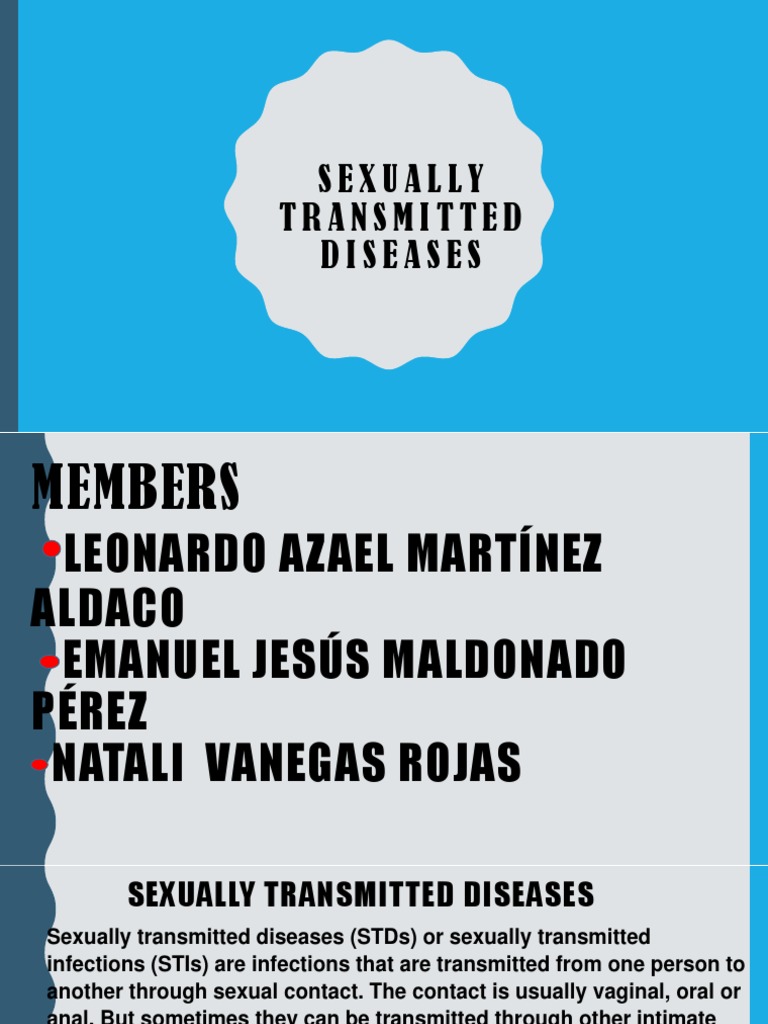 Sexually Transmitted Diseases Tarea de Ingles 3 | PDF | Sexually ...