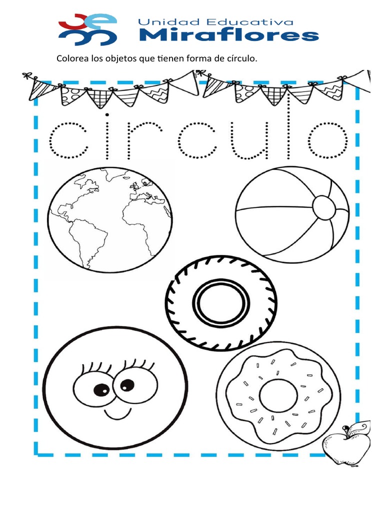 Colorea Los Objetos Que Tienen Forma de Círculo | PDF