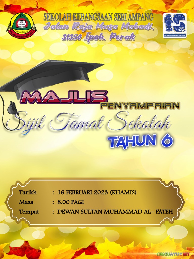 Majlis Penyampaian Sijil Tamat Sekolah THN 6 2022 2023 | PDF