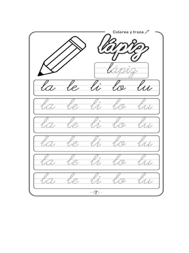 Escribe Sílabas Con L. | PDF