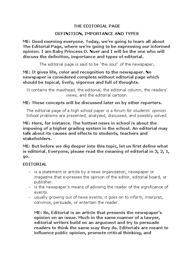 Editorials: A Student's Guide | PDF | Career & Growth