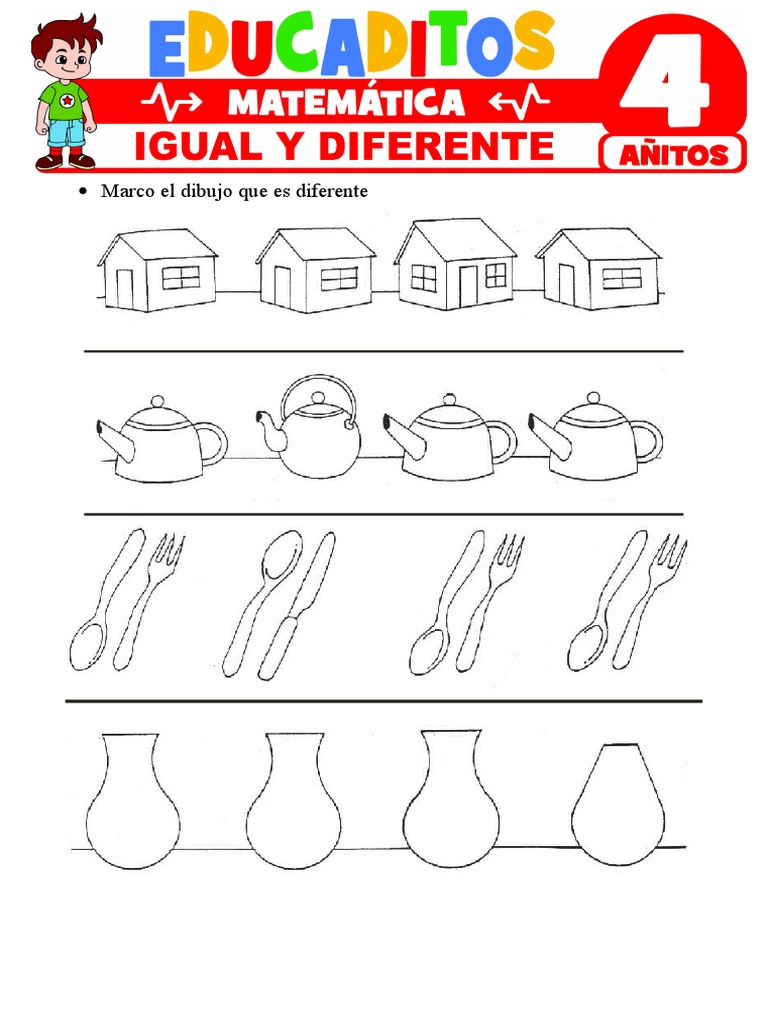 Igual y Diferente para Ninos de 4 Anos | PDF