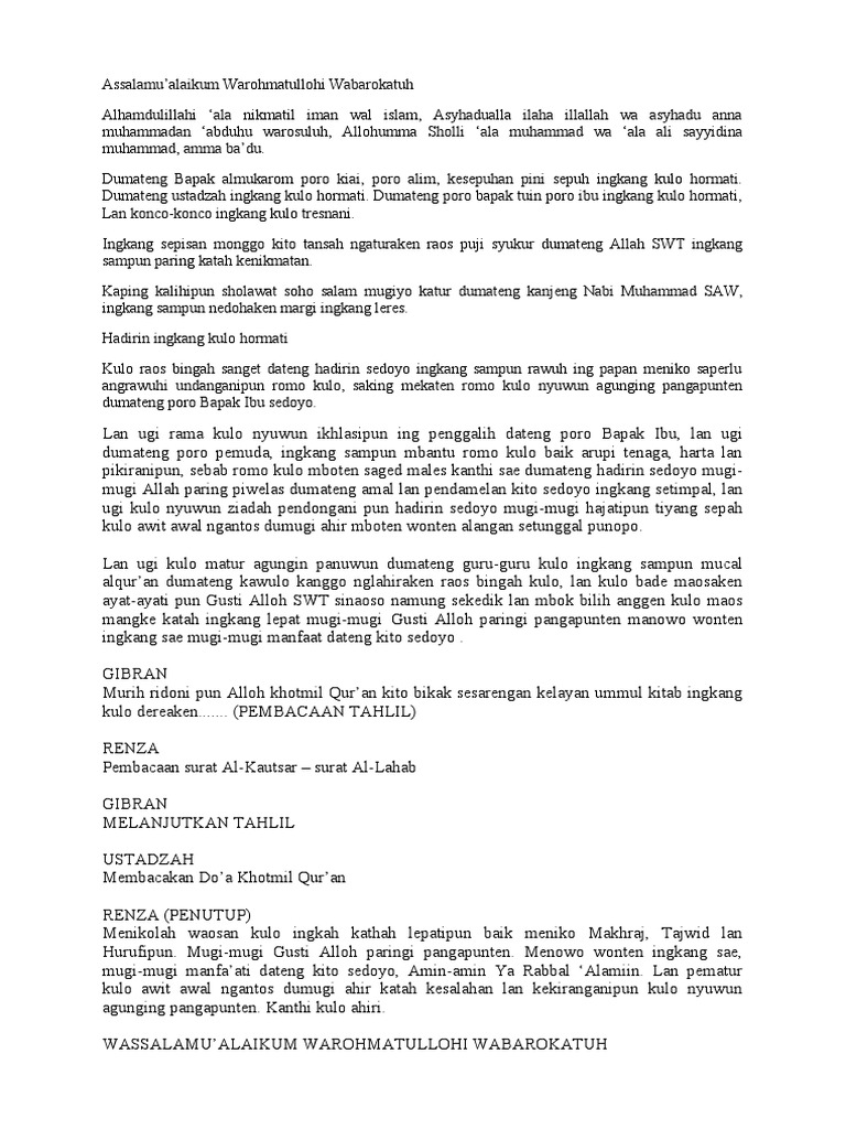 Sambutan Khitan | PDF