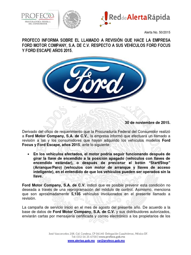 Ford Motor Company S.A. de C.V. 50 | PDF