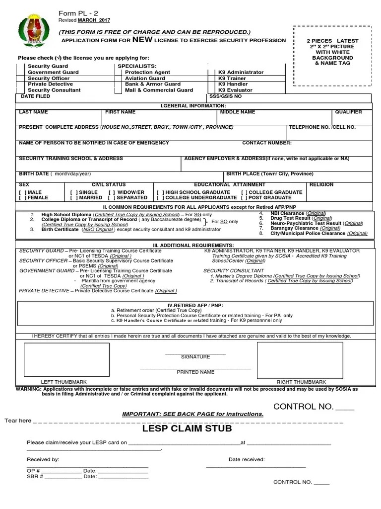 Form PL-2 | PDF