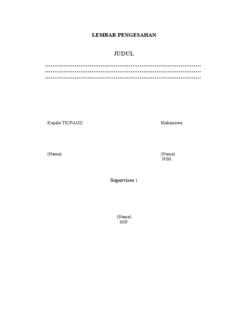 Lembar Pengesahan Laporan PKP | PDF