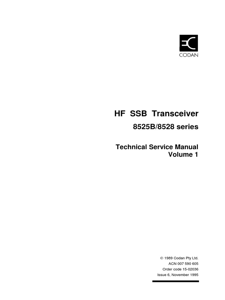 Codan 8525B 8528 Serv | PDF