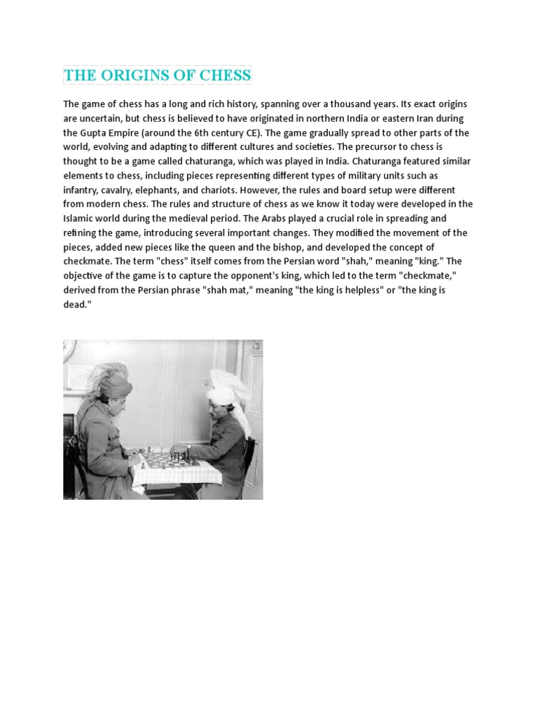 THE ORIGINS OF Chess | PDF