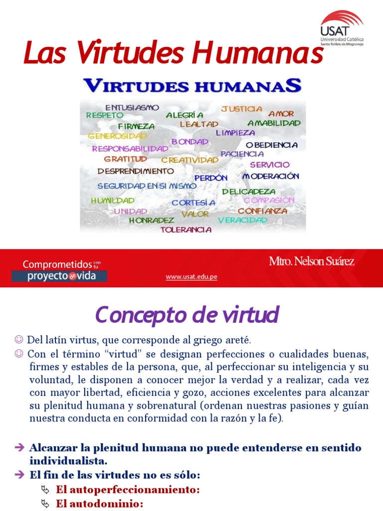 Las Virtudes Humanas - Diapositivas | PDF
