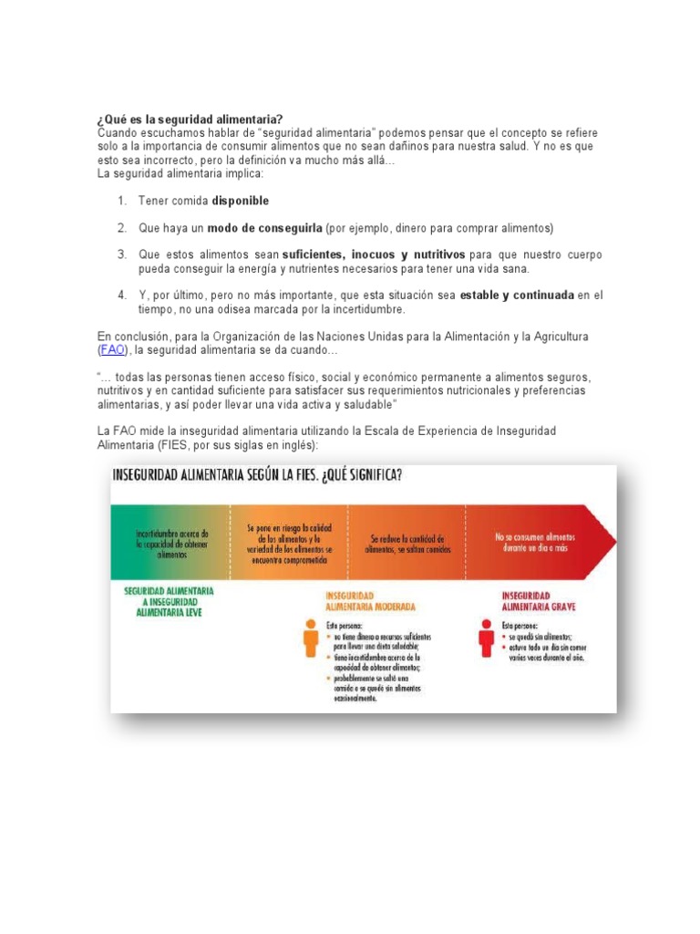 La Seguridad Alimentaria Parte 5 | PDF | Seguridad alimentaria | Alimentos