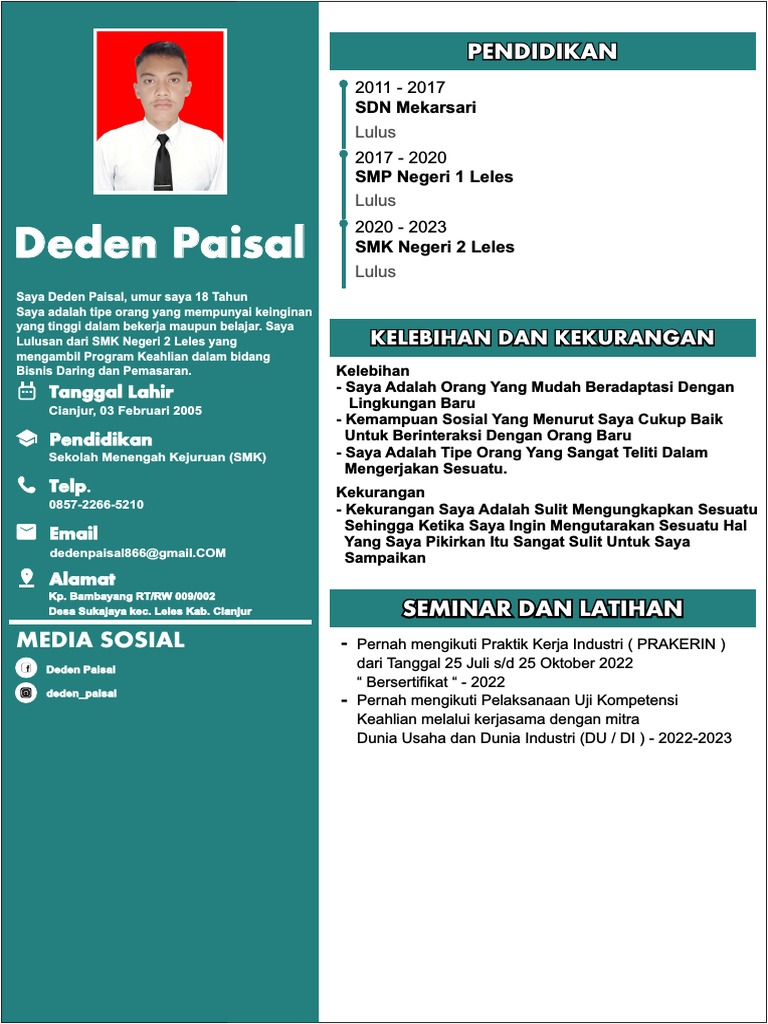 CV Deden P | PDF