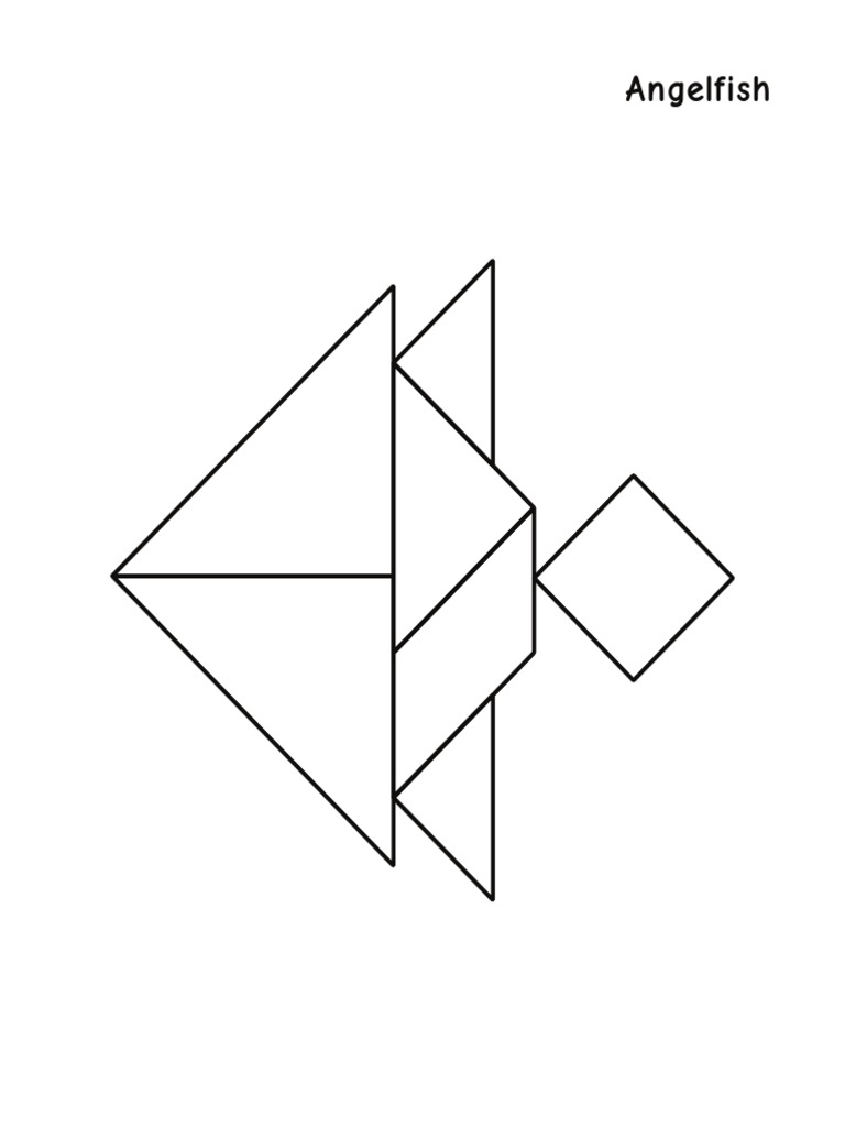 Tangram Puzzle Mat Solutions White | PDF