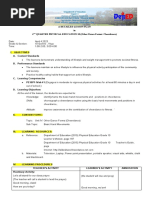Grade 10 Cheer Dance Lesson Plan | PDF | Cheerleading | Dances