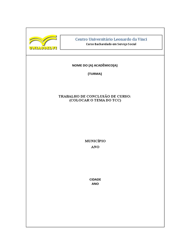 Modelo Do Tcc Pdf Sociologia Teoria