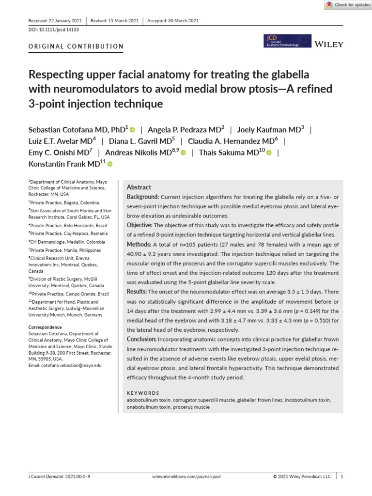 Cotofana 2021 | PDF | Anatomical Terms Of Location | Dose (Biochemistry)