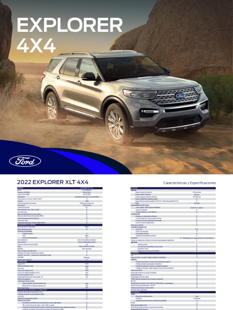 23050416ficha Técnica Ford Explorer FINAL | PDF