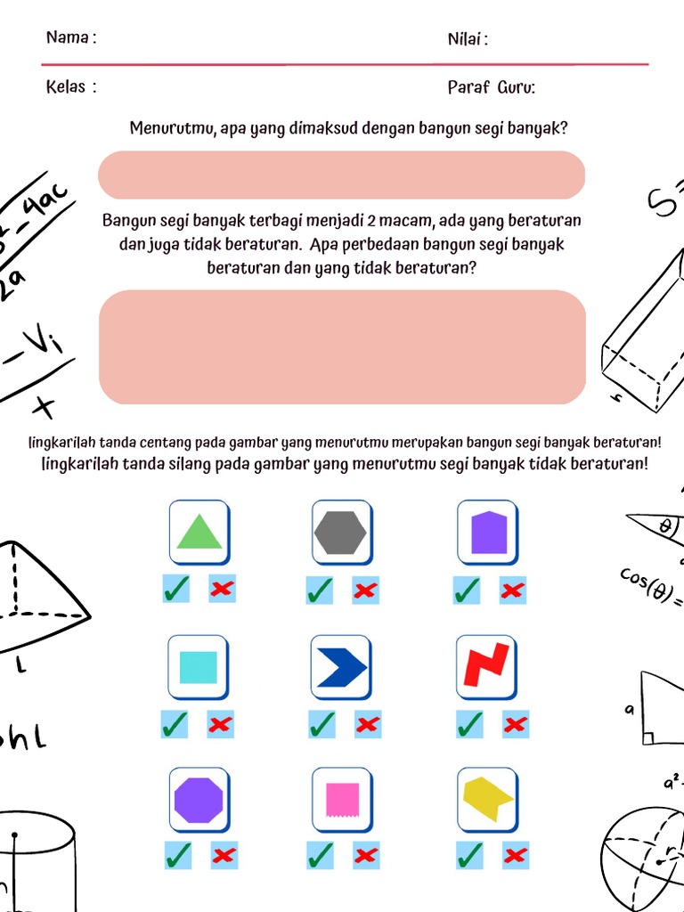 Latihan Bangun Segi Banyak Kelas 4 | PDF