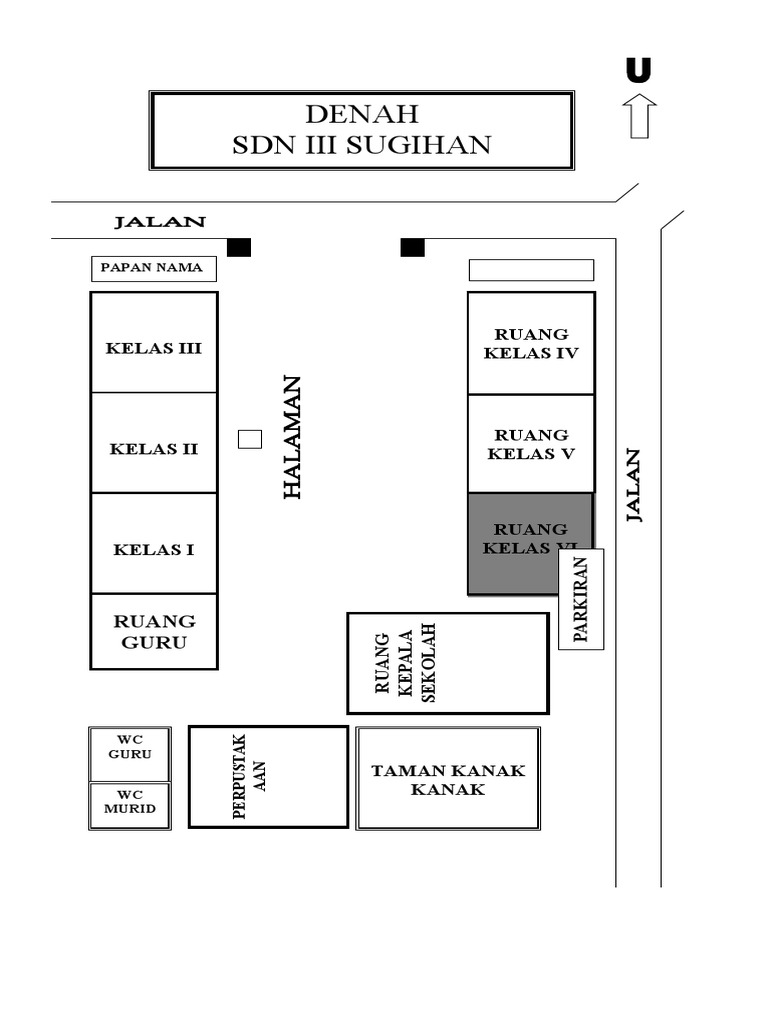 Denah Sekolah SDN III Sugihan | PDF