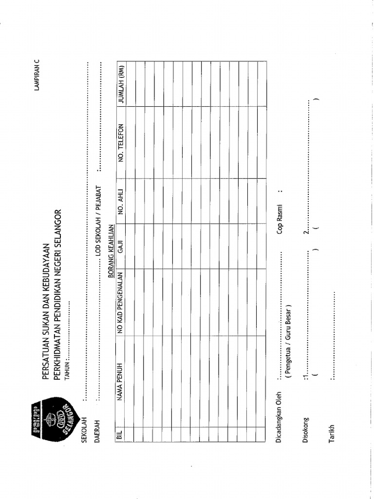 Borang Ahli Baru Pskpp Lampiran C Pdf