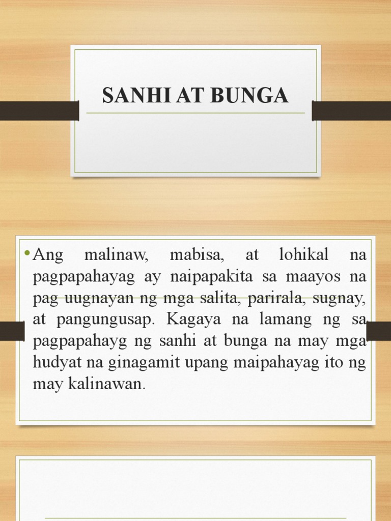 Sanhi at Bunga | PDF