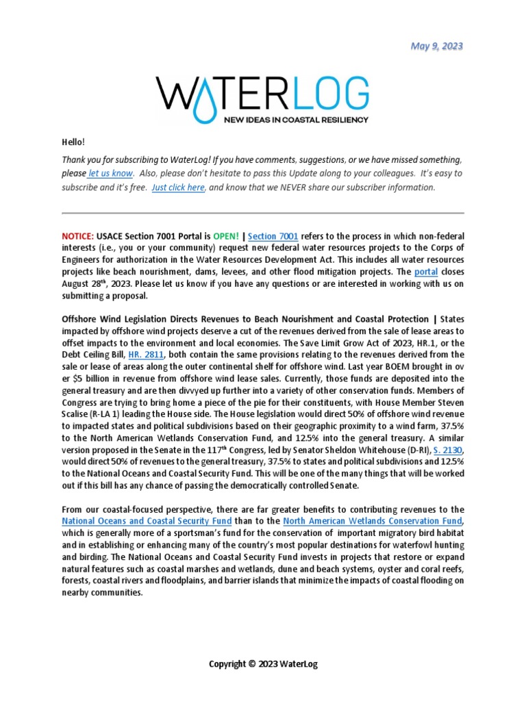 May 2023 WaterLog Update | PDF | United States Debt Ceiling | United ...