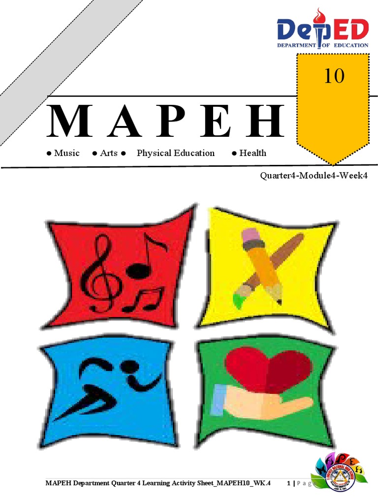 MAPEH 10 Quarter 4 Learning Module | PDF