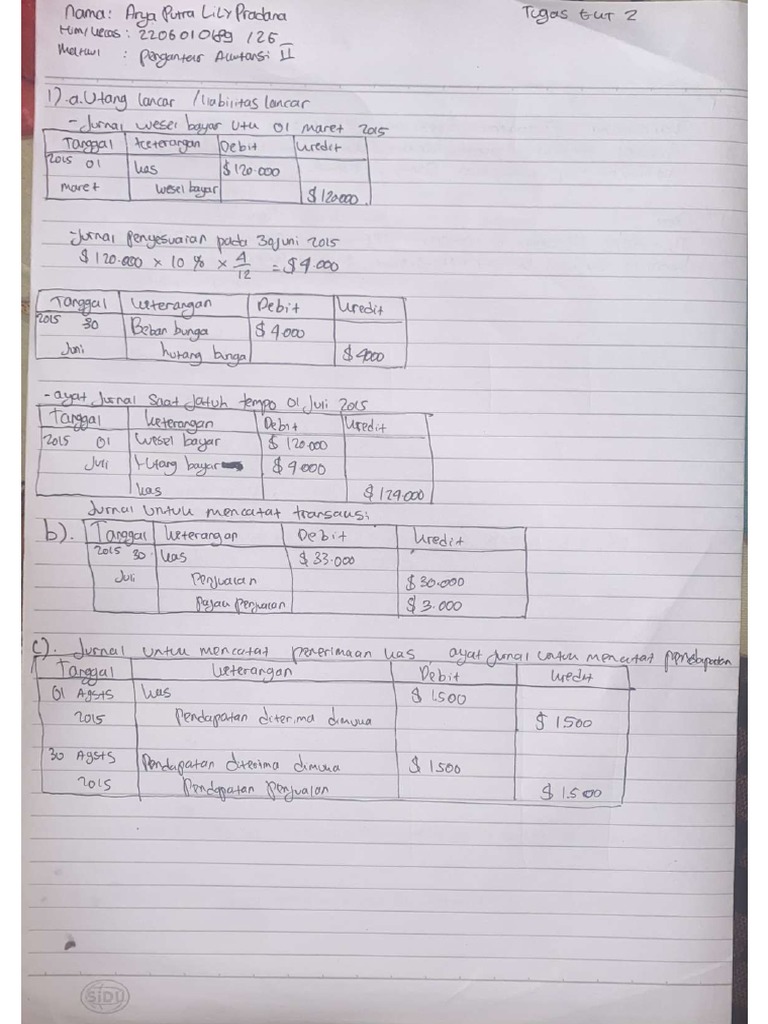 Ekt 2 Akuntan Arya 2g | PDF