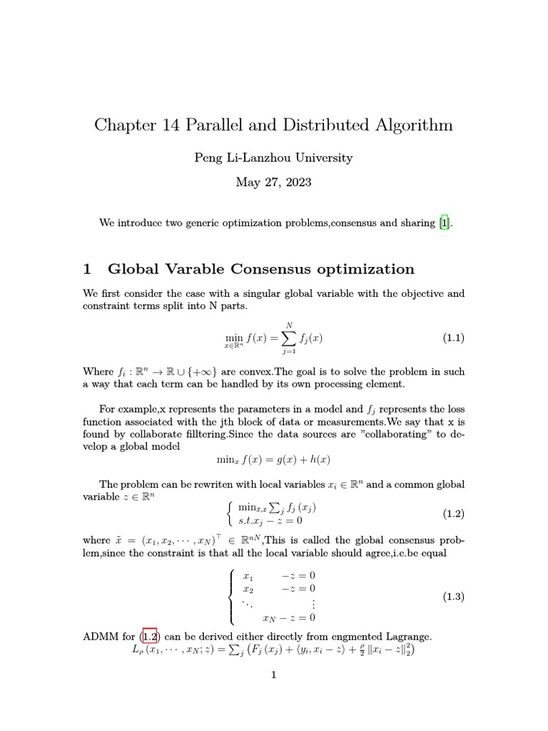 Chapter9-Parallel Distributed Algorithm | PDF | Matrix (Mathematics ... Chapter9-Parallel Distributed Algorithm | PDF | Matrix (Mathematics ...