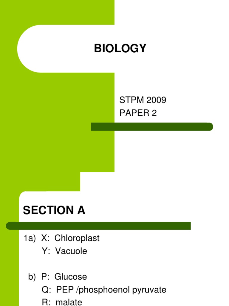 Biology 2009 STPM | PDF | Pyruvic Acid | Rna