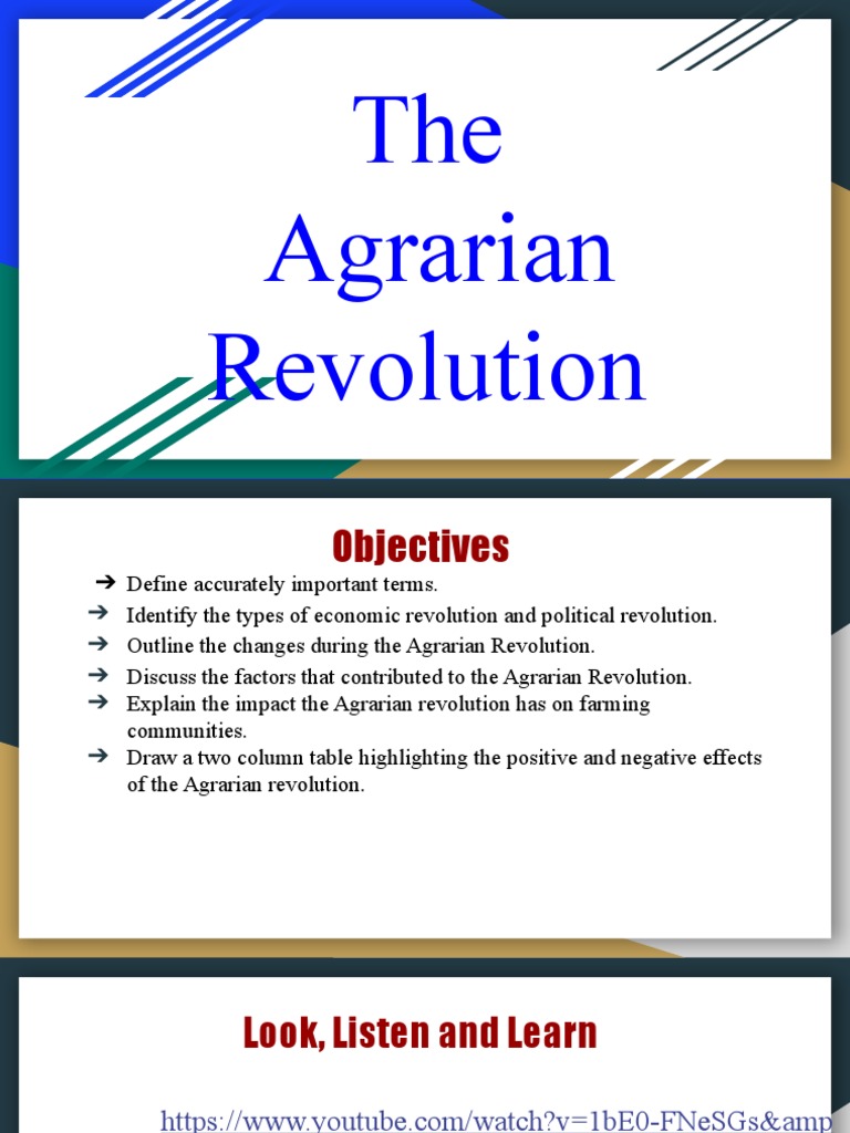 Agrarian Revolution | PDF | Agriculture | Revolutions