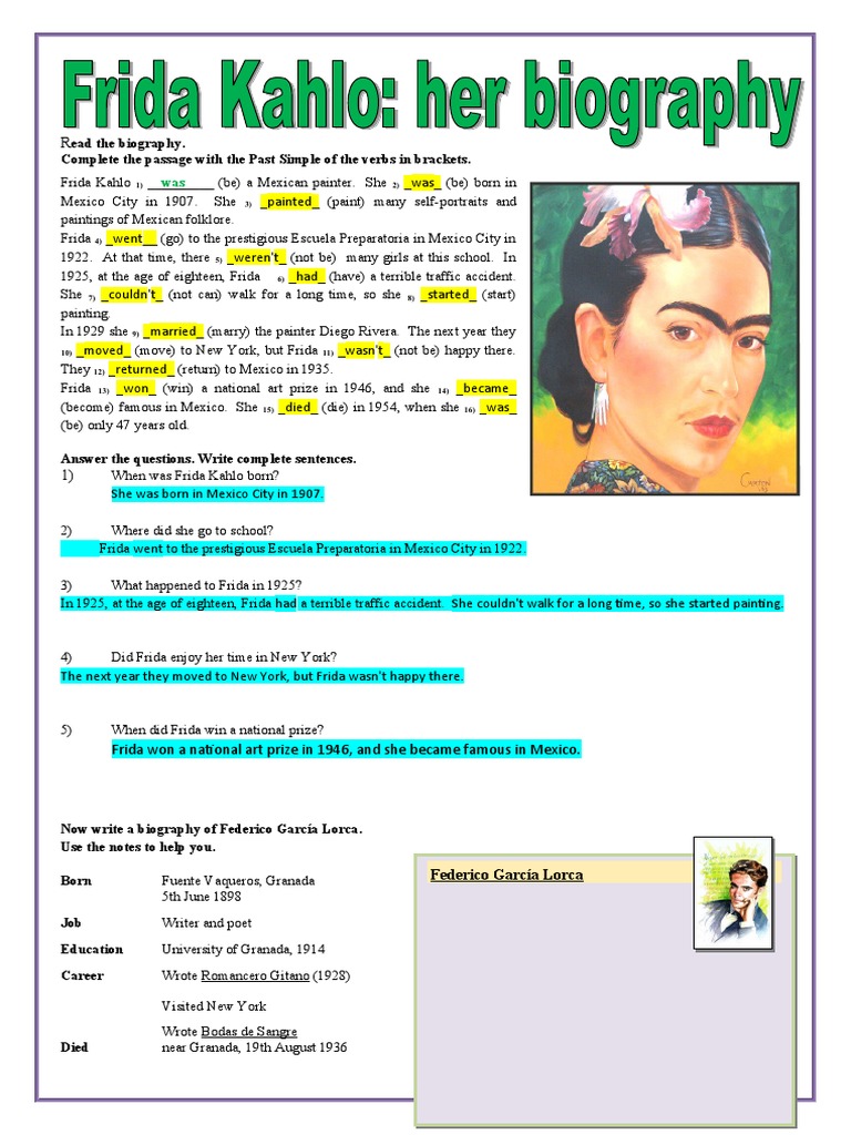 Frida Kahlo Her Biography | Download Free PDF | Linguistics
