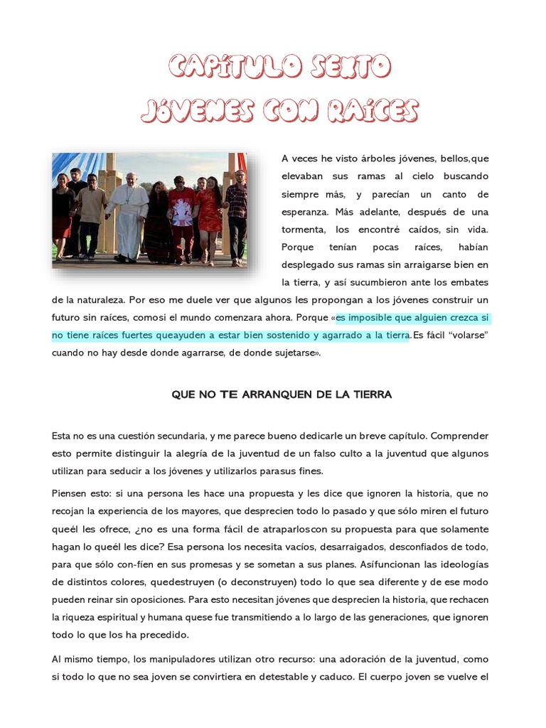 Exhortacion Christus Vivit CAPITULO 6 | PDF | Amor