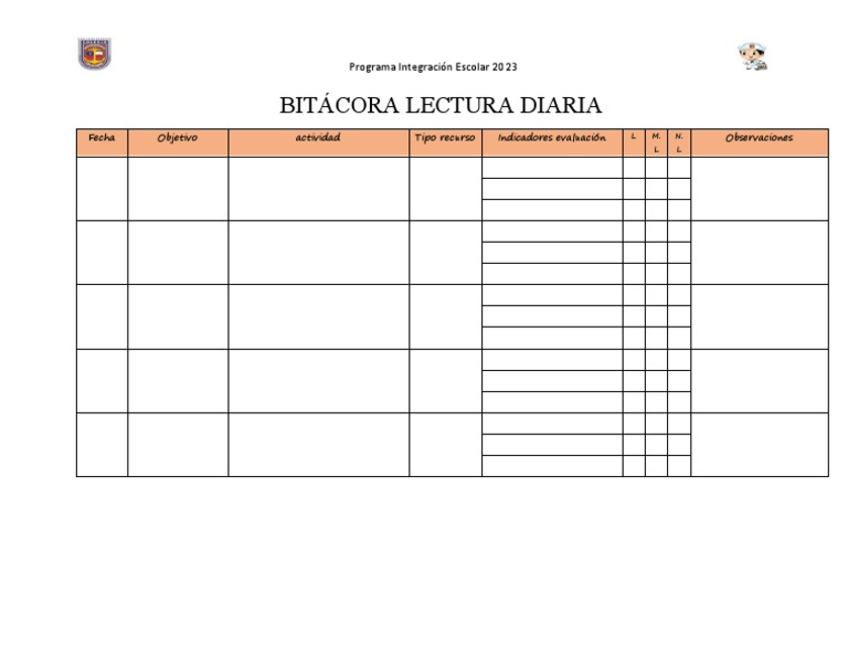 Bitácora Lectura Diaria | PDF
