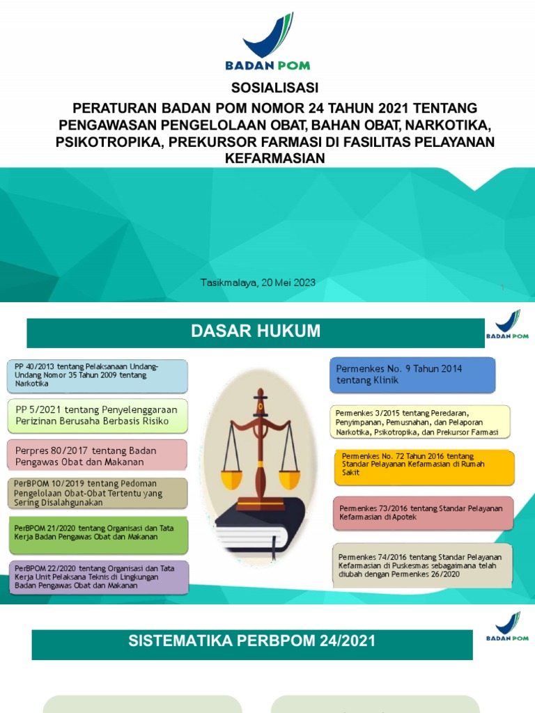 Sosisalisasi PerBPOM 24 Tahun 2021 | PDF
