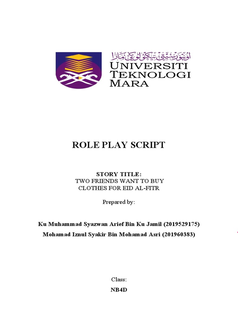 Script Role Play TMC451 Completed | PDF