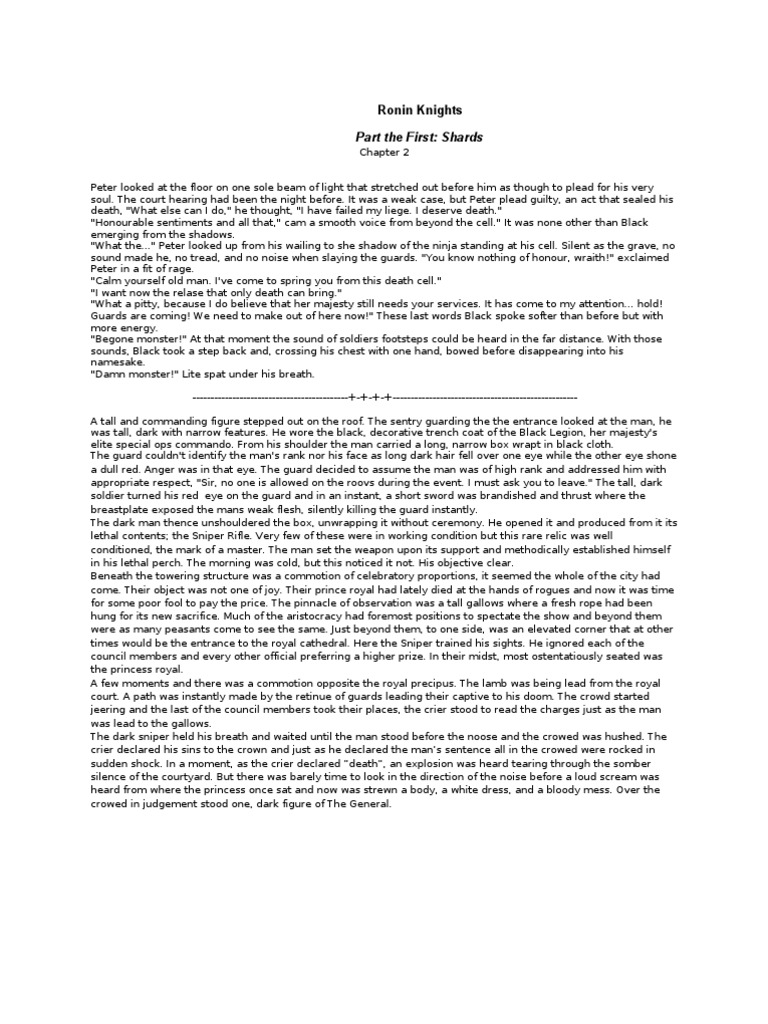 Ronin Knights: Shadows of Betrayal | PDF | Clothing | Unrest