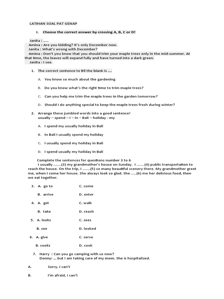 LAT SOAL PAT 8 GNP | PDF