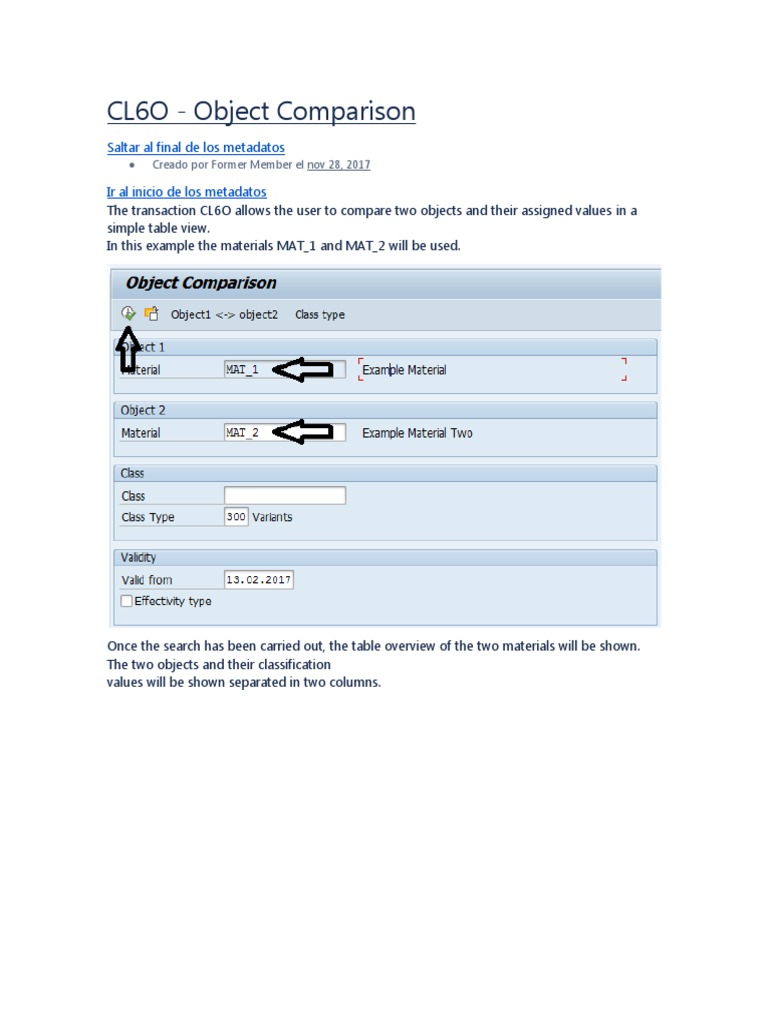CL6O - Object Comparison | PDF