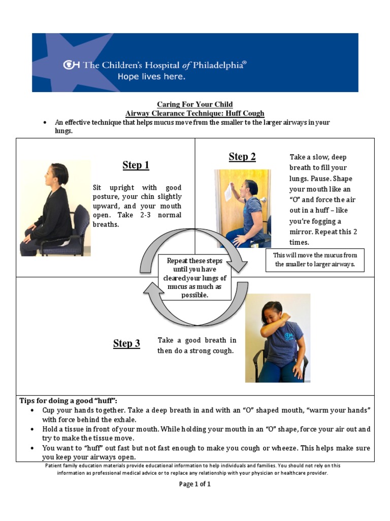 Huff Cough Technique for Lung Health | PDF | Health Care | Pulmonology