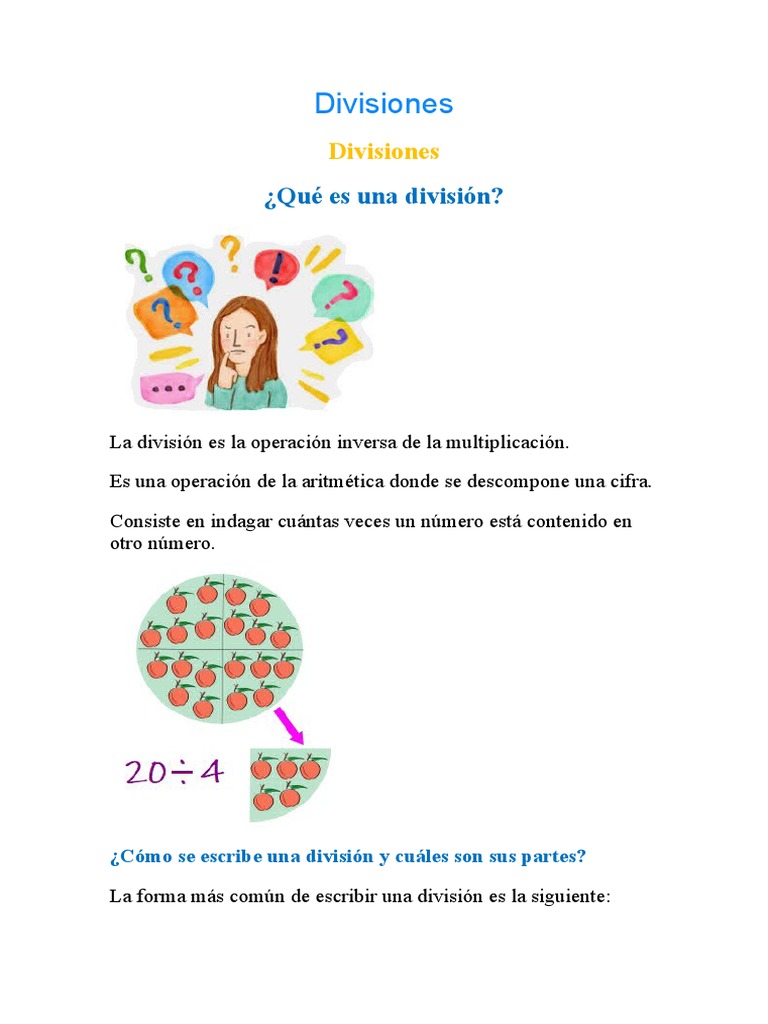 Divisiones | PDF | División (Matemáticas) | Aritmética