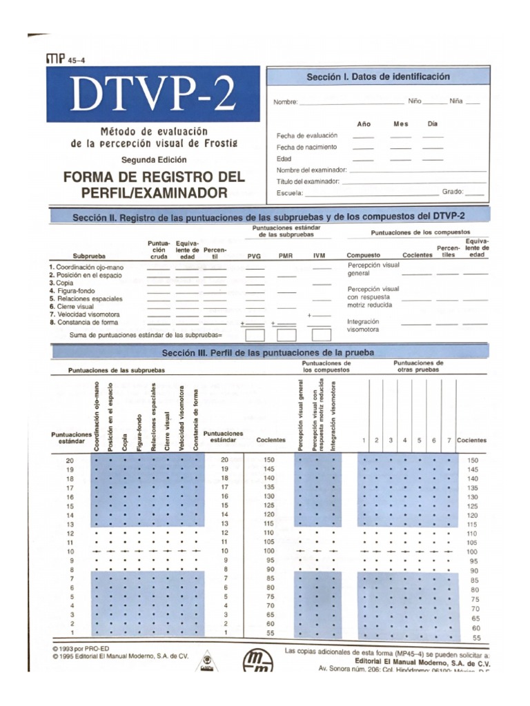 Formato de Registro DTVP2 | PDF