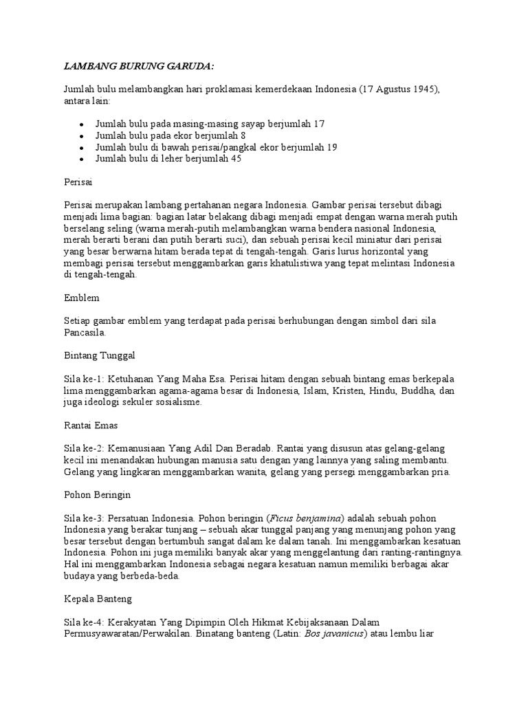 Lambang Burung Garuda | PDF | Politik | Ilmu Sosial