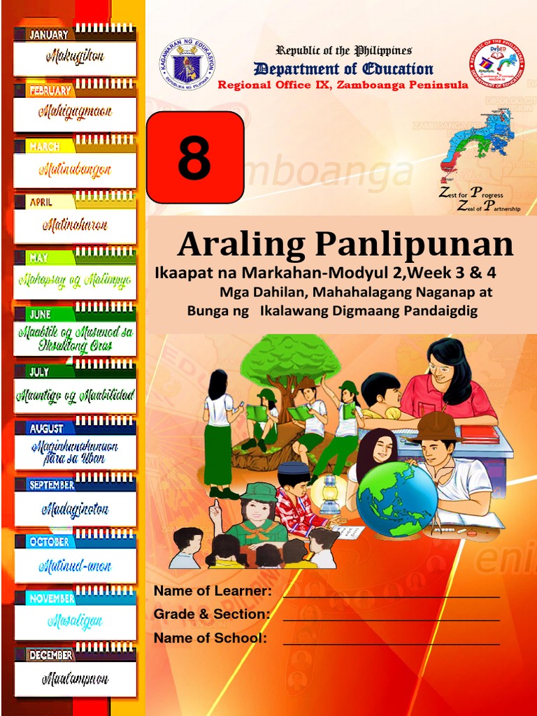 Araling Panlipunan: Ikaapat Na Markahan-Modyul 2, Week 3 & 4 | PDF