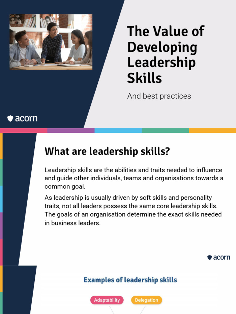 Developing Effective Leadership Skills | PDF | Leadership | Skill