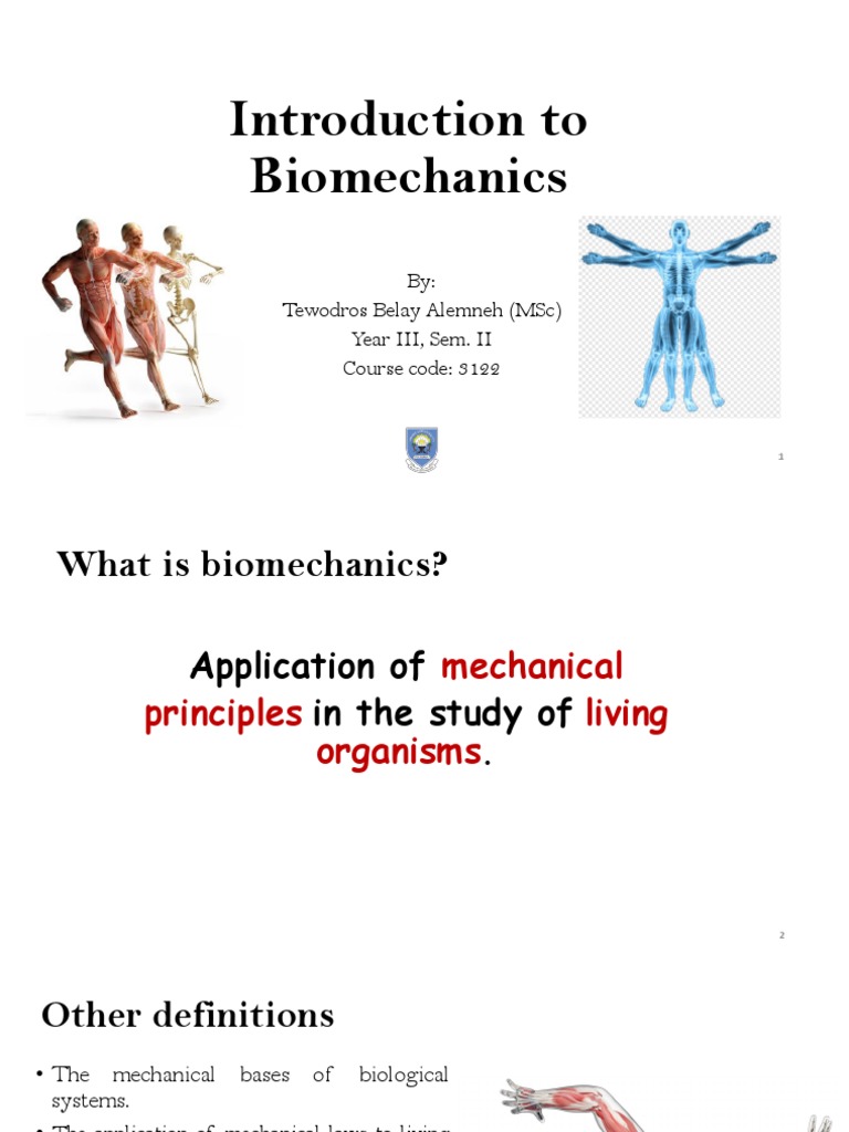Chapter 1-Introduction To Biomechanics (2022-23 AY) | PDF | Anatomical ...